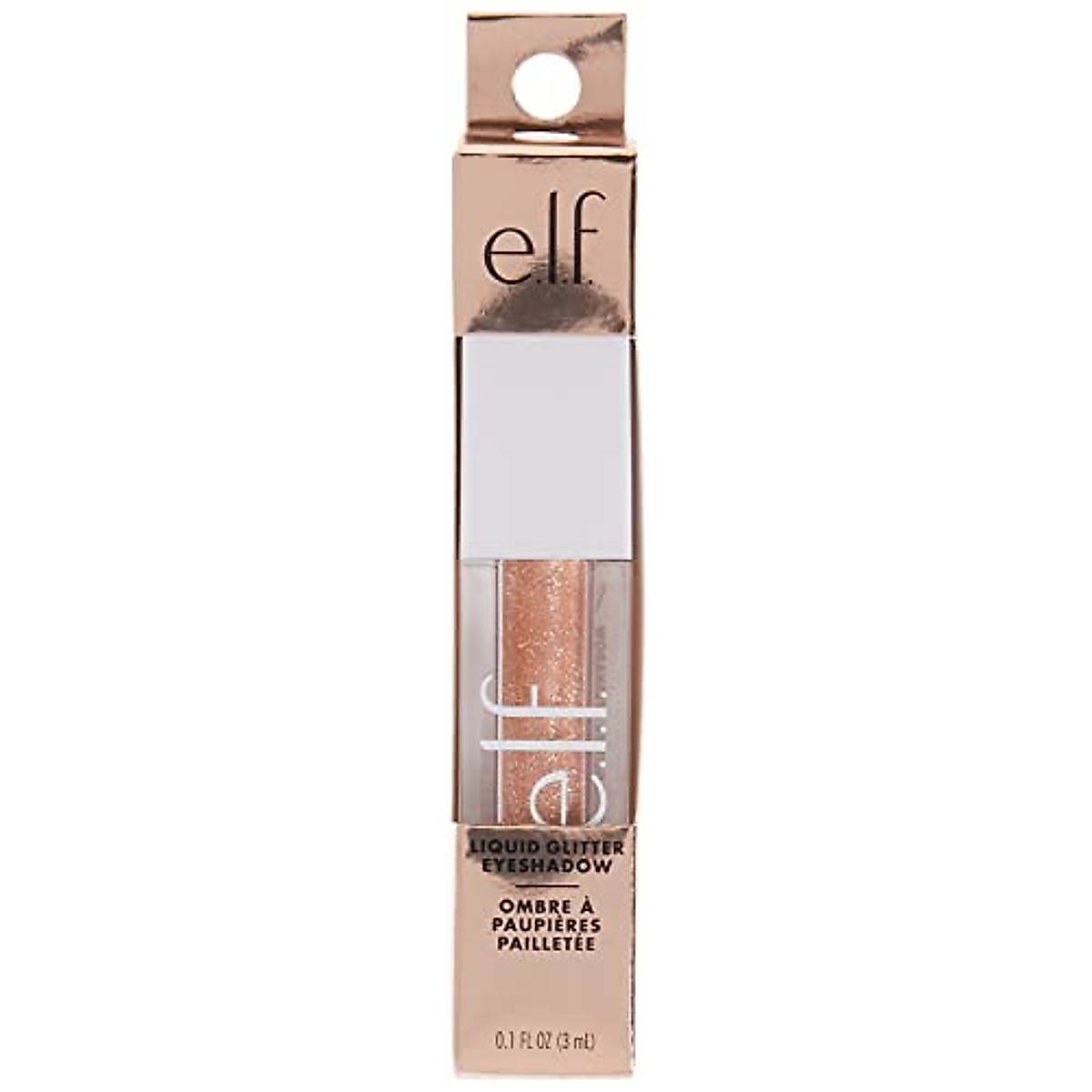 e.l.f., Liquid Glitter Eyeshadow, Long Lasting, Quick-Drying, Opaque, Gel-Based Formula, Creates High-Impact, Multi-Dimensional Eye Looks, Flirty Birdy, 0.10 Fl Oz