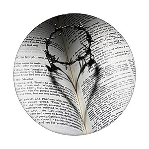 Bible Pages with Crown of Thorns Forming a Heart Shadow PopSockets PopGrip: Swappable Grip for Phones & Tablets