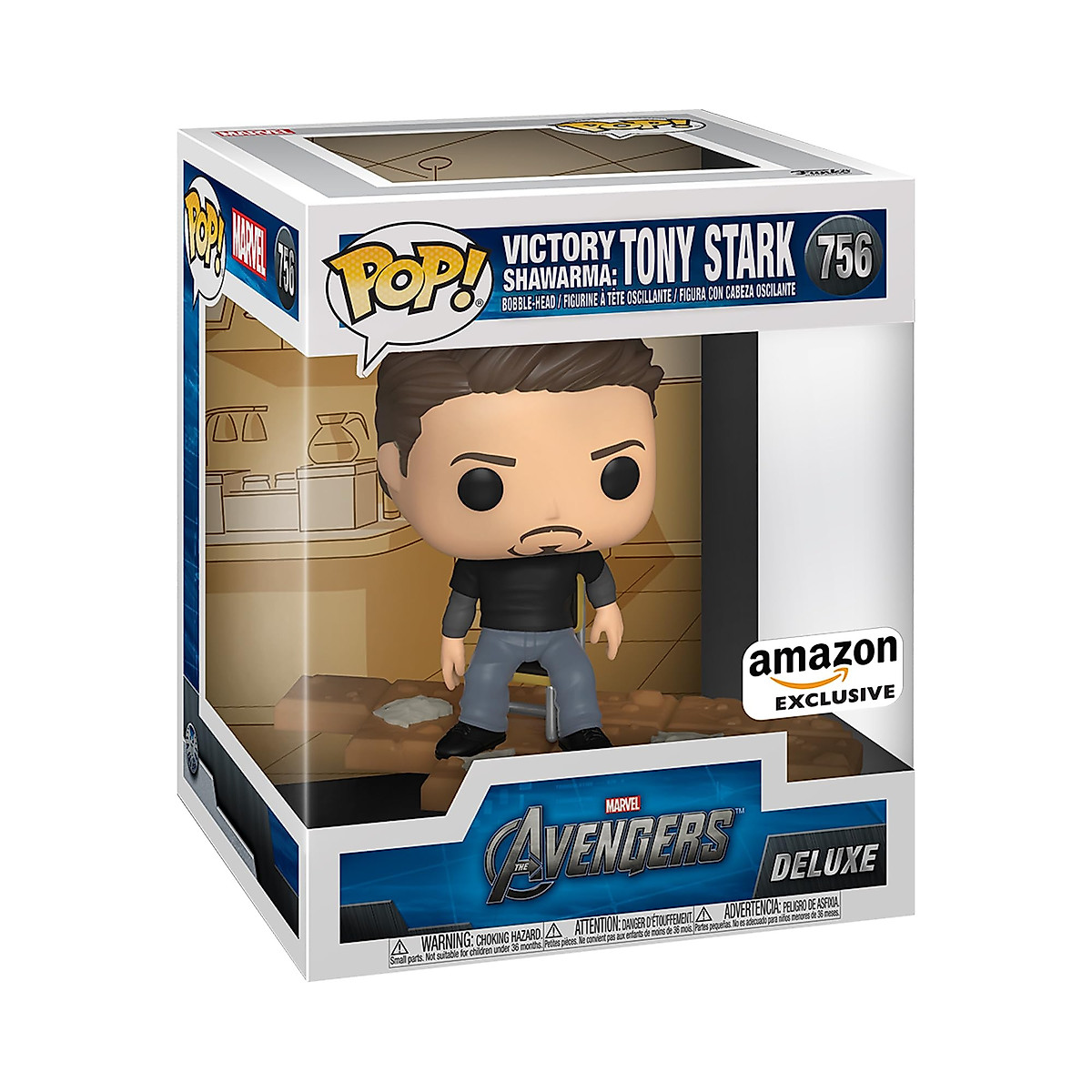 Funko POP! Deluxe Marvel: Avengers Victory Shawarma Series - Tony Stark (Iron Man), Amazon Exclusive, Figure 2 of 6