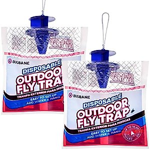 Fly Traps Outdoor Fly Traps. 2 Natural Pre-Baited Fly Bags . Fly Trap Bag Fly Catchers Outdoors. Stable Horse Ranch Fly Trap. Disposable Fly Traps Outdoor Hanging Fly Killer