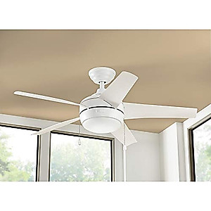 Home Decorators Collection 51566 Windward 44 in. LED Indoor Matte White Ceiling Fan