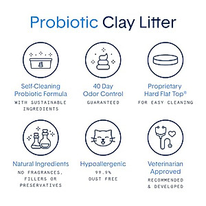 Boxie® Probiotic 40 Day Natural Odor Control Cat Litter, 16lb Clumping Clay Kitty Litter