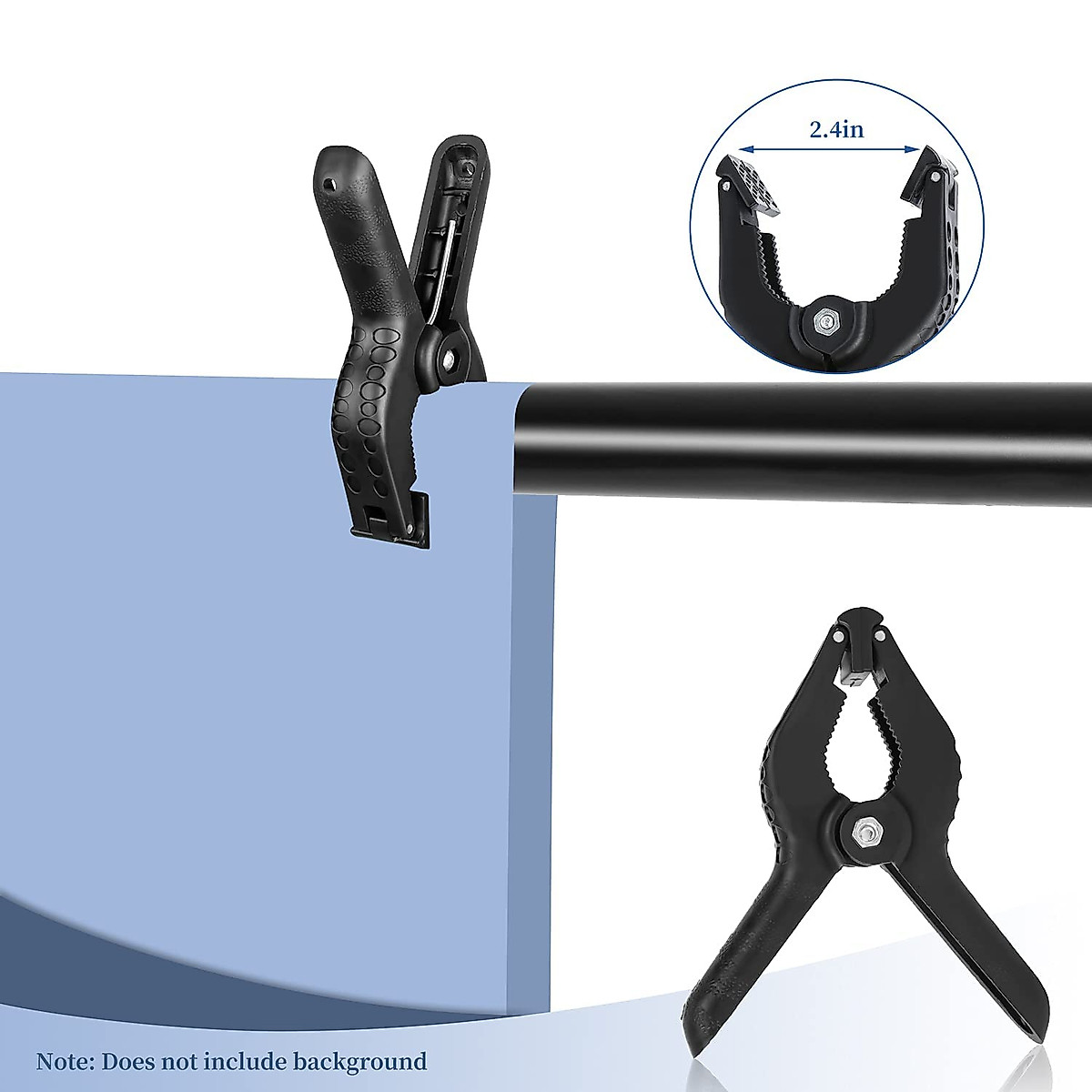 Walk Fly Backdrop Stand, 2x2m Adjustable Photography Muslin Background Support System Stand with Spring Clamps for Photo Video Studio Shooting, Christmas Parties Wedding