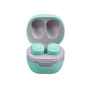 Altec Lansing Nanobuds - Truly Wireless Earbuds with Charging Case, TWS Waterproof Bluetooth Earbuds with Touch Controls for Travel, Sports, Running, Working (Mint)