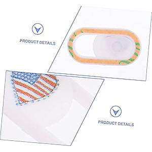 SOLUSTRE 3pcs Slide Camera Ultra- and Webcam Smartphone Pattern Cartoon Your Tablet Flag Lens Thin Lovely for Cover Privacy Shutter Heart Notebook Cell Protects Phone Slider Computer US