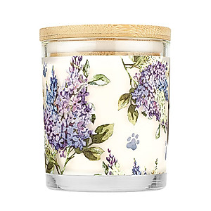 One Fur All Pet House Candle Plant-Based/Soy Candle - Clean Burning Scented Candles, Long Lasting Pet Odor Candle for Home - Lilac Garden
