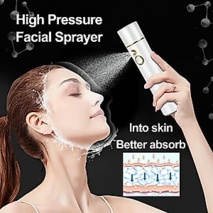 Nano Mister Facial Sprayer - High-pressure Nano Facial Mister, Portable Nano Mist Sprayer, Cool Face Steamer Moisturizing, Mini Nano Mister for Lash Extensions Skin Hydration Toner & Essence Pure Milk