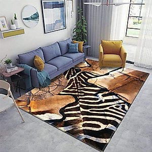 Home Area Runner Rug Pad African Animal Skins Thickened Non Slip Mats Doormat Entry Rug Floor Carpet for Living Room Indoor Outdoor Throw Rugs (Multi1, 5'3"x8'（160cm*240cm）)