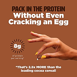 Plant-Based and Vegan Breakfast Cereal by Three Wishes - Cocoa, 1 Pack - More Protein and Less Sugar Snack - Gluten-Free, Grain-Free - Non-GMO