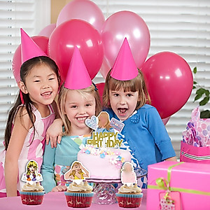 Qupzsen 25pcs Music Cake Decorations, Singer Cake Topper, Concert Cake Topper Birthday Cake Toppers with 1pcs Cake Topper and 24pcs Cupcake Toppers for Singer Birthday Party Supplies