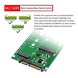 SinLoon 2 in 1 Combine Mini PCI-E M.2 NGFF & mSATA SSD to SATA 3.0 Adapter Converter (SATA3.0/M)