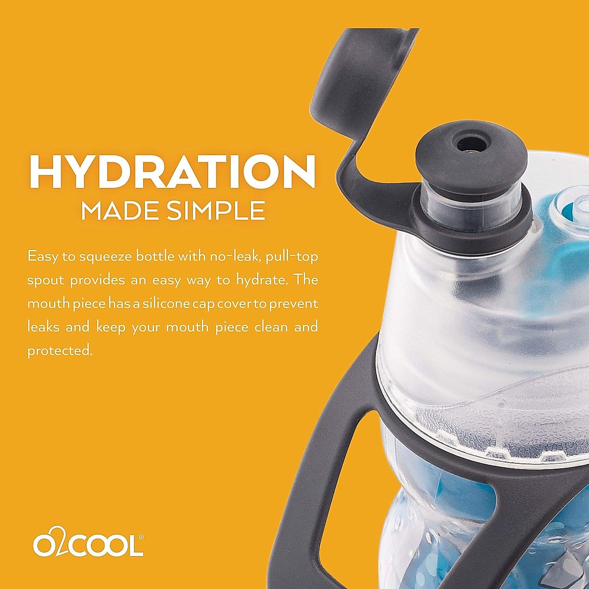 O2COOL Mist 'N Sip Kids Misting Water Bottle 2-in-1 Mist And Sip Function With No Leak Pull Top Spout 12oz (Sharks)
