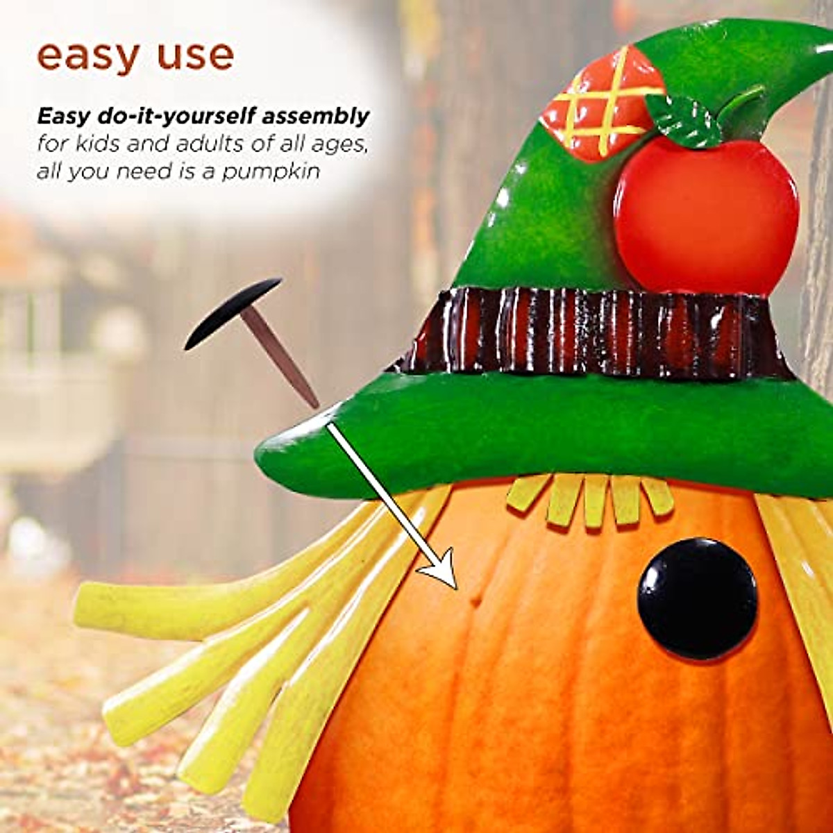 Alpine Corporation LAZ156A Alpine Seasonal Kit Harvest Pumpkin Decor, 10 x 0.2 x 8, Multi