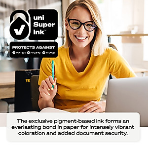 Uniball Signo Spectrum Retractable Gel Pen, 5 Black Pens, 0.7mm Medium Point Gel Pens| Office Supplies, Ink Pens, Colored Pens, Fine Point, Smooth Writing Pens, Ballpoint Pens