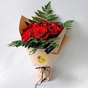 YU-NIYUT 1 Roll Simple Design Thank You Letters Dandelion Print Label Stickers Craft Per Roll Stationery Adhesive Sealing Decor, Exquisite and Easy to Use