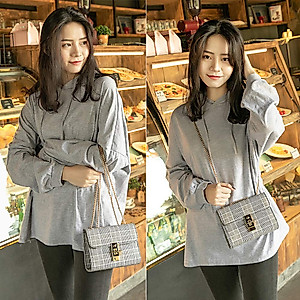 Small Crossbody Bag for Women, Cute Leather Clutch Purses for Girls, Mini Shoulder Bag with Chain Strap (black1)