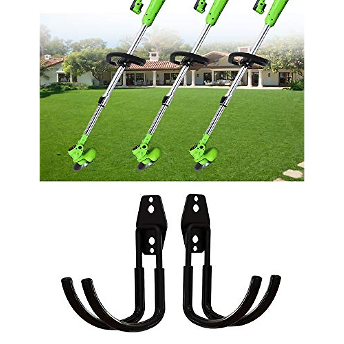 2PCS Power Tool Hanger String Trimmer Hangers, Weed Trimmer Hanger, Weedeater Rack, Weed Eater Hangers for Garage Wall, Perfect for Garage Tool Organizers and Storage, No Trimmer