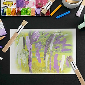 LUTER 6Pcs Wooden Stencil Brushes, Natural Bristle Stencil Brushes for Acrylic Painting, Oil Painting, Watercolor Painting, Card Making, DIY Art Crafts Project (3 Sizes)