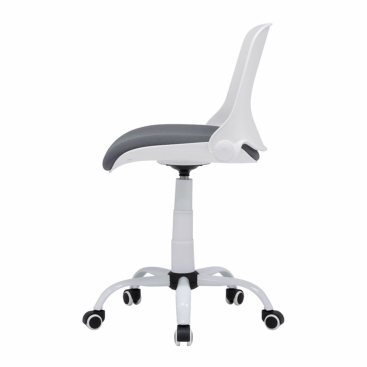 Calico Designs Back, Modern, Swivel, Office Contoured Folding Task Chair, White/Grey (18617)