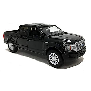 2019 Ford F-150 Limited Crew Cab Pickup Truck Black 1/24-1/27 Diecast Model Car by Motormax 79364