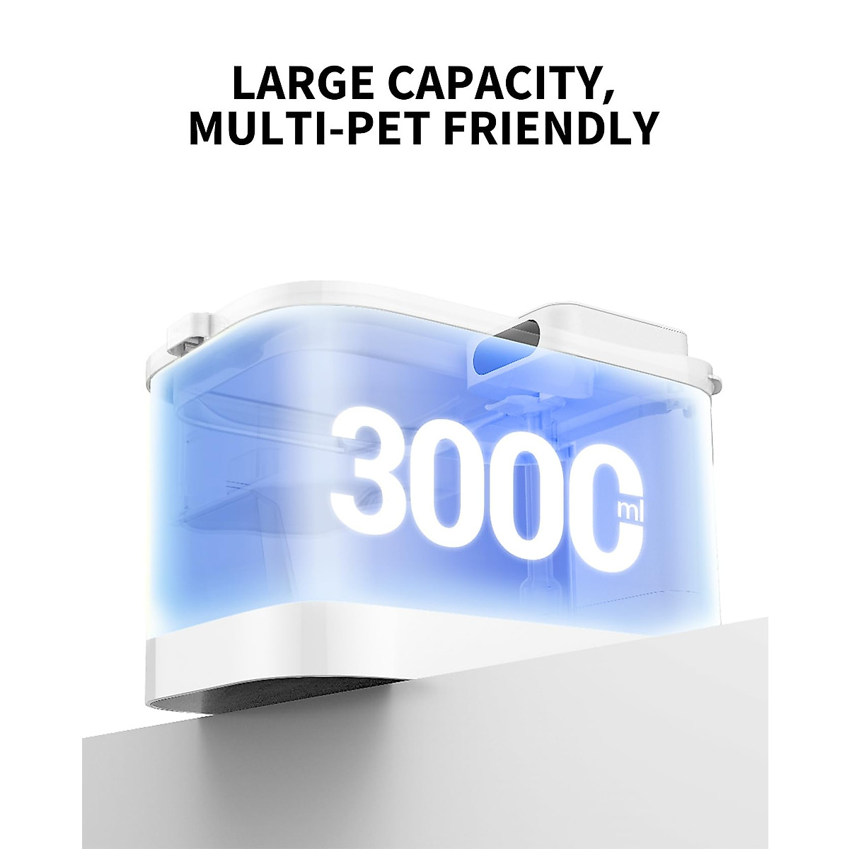 PETKIT EVERSWEET MAX Cordless Cat Water Fountain, 105 fl oz/3L Pet Water Fountain for Cats Dogs Inside, Automatic Cat Water Dispenser with Replacement Filter, App Control