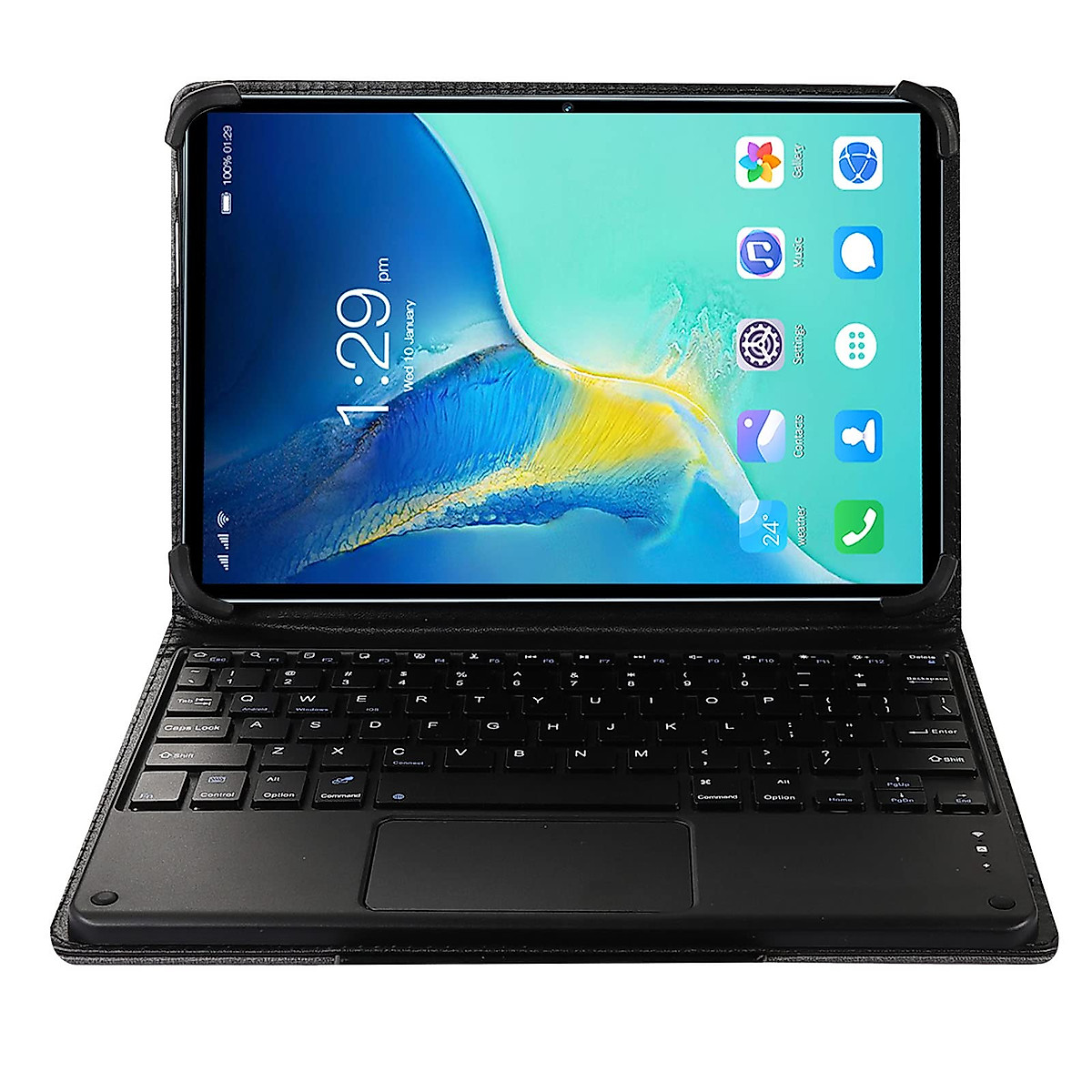 2 in 1 Tablet, 10.1 Inch Android 12 4G Cellular Tablet, Octa Core CPU, 8GB RAM 256GB ROM, FHD Screen, 8MP+13MP Carema, Dual Speakers, BT 5.0, 5G WiFi Tablet with Keyboard & Case (Blue)