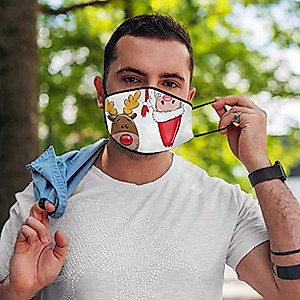 PENATE Cute Christmas Print Resue Washable Breathable Multi-Purpose Face C-Over Reuse Facemasks -Ship from U.S.