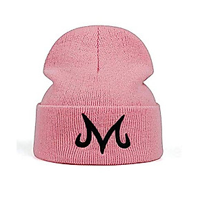 Jun New Brand Majin Buu Winter Hat Cotton Knitted Hat Knitted Beanie Hat for Pink Black (Pink)