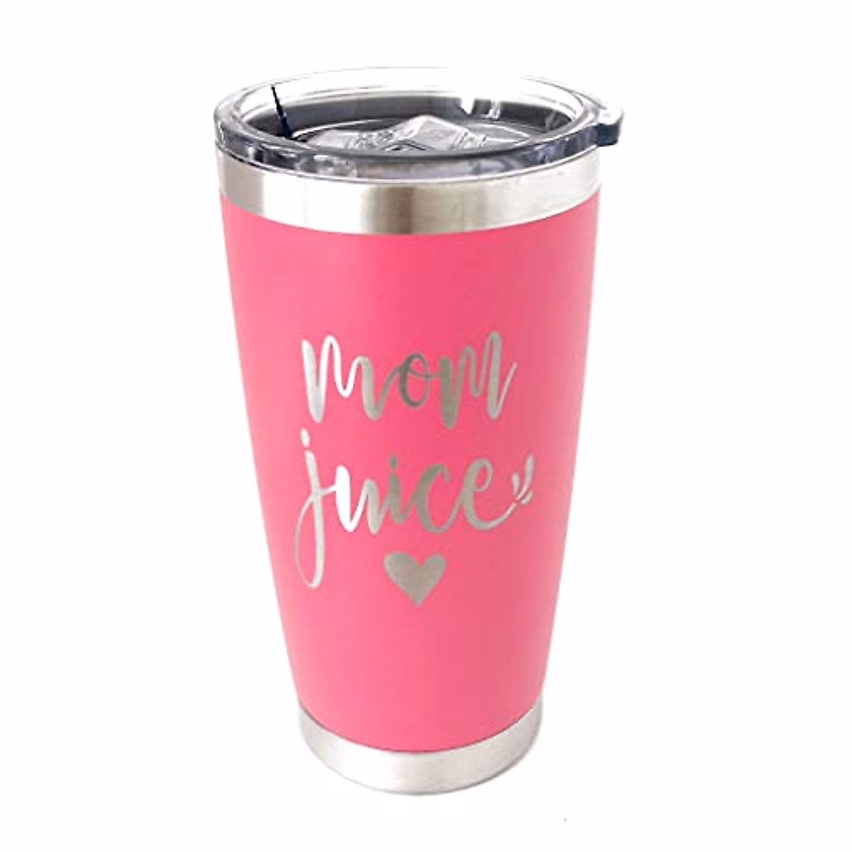 Mom Juice Coffee Tumbler for Women, 20oz Pink Tumbler with lid, Best Mom Gifts for Women Bday Present