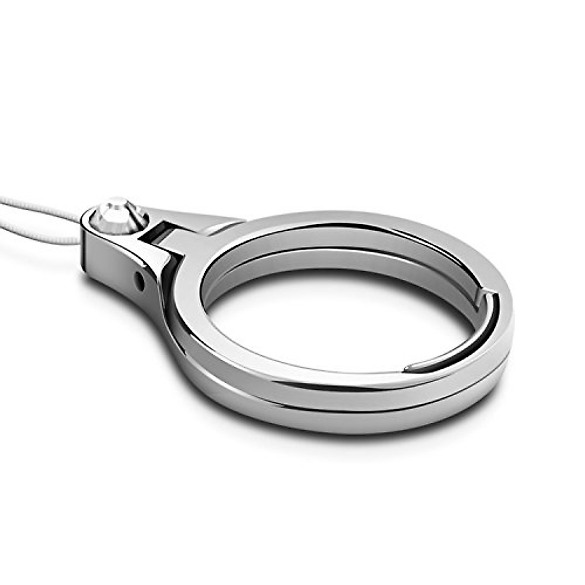 MONCA Finger Ring Strap Kickstand, Bling Cubic Phone Holder Charm for Hand Grip Lanyard Holder for iPhone loopy for Phone Case,Cell Phone,Usb,keys (Rose Gold Ring Charm)