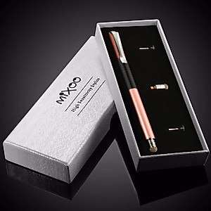 Mixoo Capacitive Stylus Pen, Disc & Fiber Tip 2 in 1 Series, High Sensitivity and Precision, Universal for ipad, iPhone, Tablets and Other Touch Screens, Model: Rose Gold