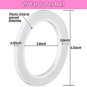 Double Sided Adhesive Tape for Crafts, Anezus 2 Rolls Double Sided Craft Sticky Tape for Scrapbooking, Card Making, Fastening, Decorations and Crafting