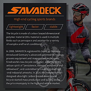 SAVADECK Carbon Fiber Road Bike, Complete Carbon Racing Road Bike 22 Speed with ULTEGRA R8000 Group Set and R8020 Hydraulic Disc Brake and Thru Axle System