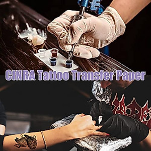 CINRA Tattoo Transfer Paper, 30 Sheets Tattoo Stencil Transfer Paper Tattoo Thermal Stencil Paper 4 Layers 8 1/2" x 11" Tattoo Copy Carbon Tracing Paper for Tattooing, A4 Size