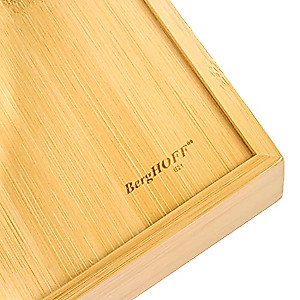 BergHOFF Bamboo Flatware Organizer 5-slot, 13.5" x 8.25", Natural, Fit in any size of drawer, great for spoons, forks, knives, scissors, peelers, chef tools