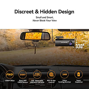 DDPai Dash Cam, with Wi-Fi 1080p Dash Camera, Emergency Accident Lock, 140 Wide Angle, Car DVR Dashboard Camera with G-Sensor, WDR, Built-in Super Capacitor(Not Include SD Card Mini