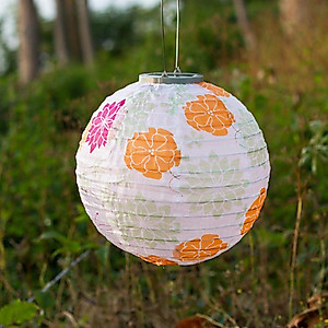 Allsop Home & Garden 31578 Glow Solar Lantern44; Floral Bloom