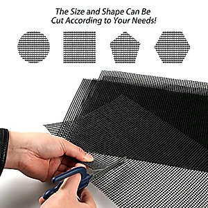 Flower Pot Hole Mesh Pad, 5Pcs 11.8 x 7.8 inch Rigid Polyethylene Squares Garden's Drainage Mesh Hole Screens, Mesh Pads for Pots, DIY Drainage Netting Pot Bottom Grid Mat, Keep Soil from Flowing Away