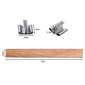 100pcs Wooden Candle Wicks, Candle Making Wicks 5.1 X 0.5 Inch Naturally Smokeless Wooden Candle Wicks Candle Cores with Iron Stand for DIY Candle Making(50 Set)