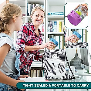 ZIZOTI 8 Packs Glass Overnight Oats Containers with Lids and Spoons,2 Size 16 Oz & 10 Oz Mason Overnight Oat Jars, Airtight Breakfast Meal Prep Glass Container to Go for Chia Yogurt Salad Cereal Fruit