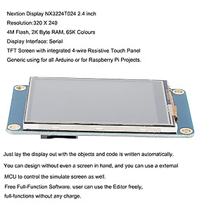 Ferwooh Nextion Basic Display 2.4'' NX2432T024 2.4inch TFT Resistive Touch Screen Panel 320X240 UART HMI Intelligent LCD Display Module