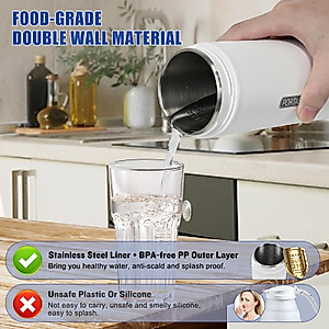 Travel Electric Kettle Portable Kettle for Hot Water Small Mini Tea Coffee Kettle Water Boiler, Water Heater with Handy Cup Bag & Brush, 4 Temperature Control & LCD Display