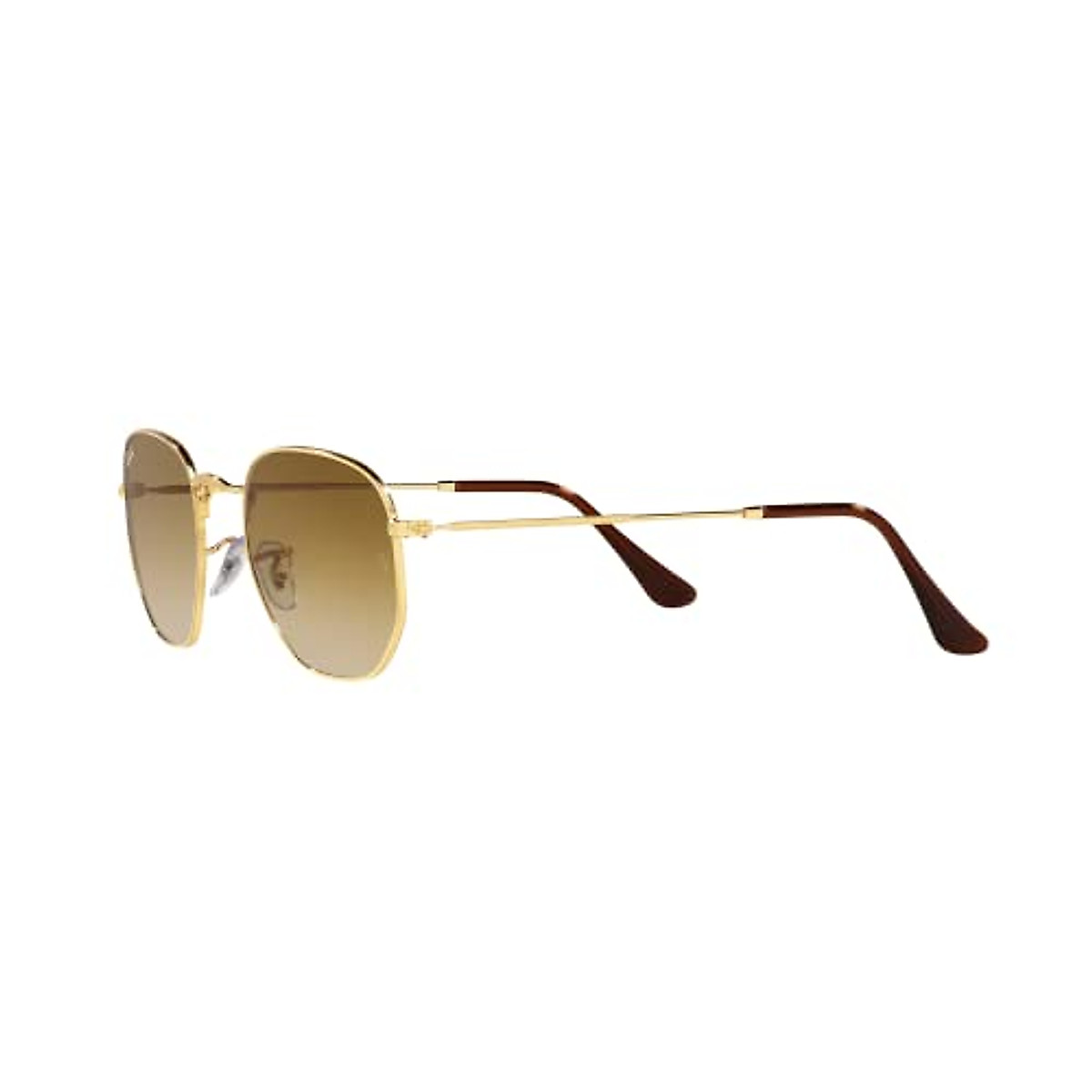 Ray-Ban RB3548 Hexagonal Sunglasses, Gold/Clear Gradient Brown, 54 mm