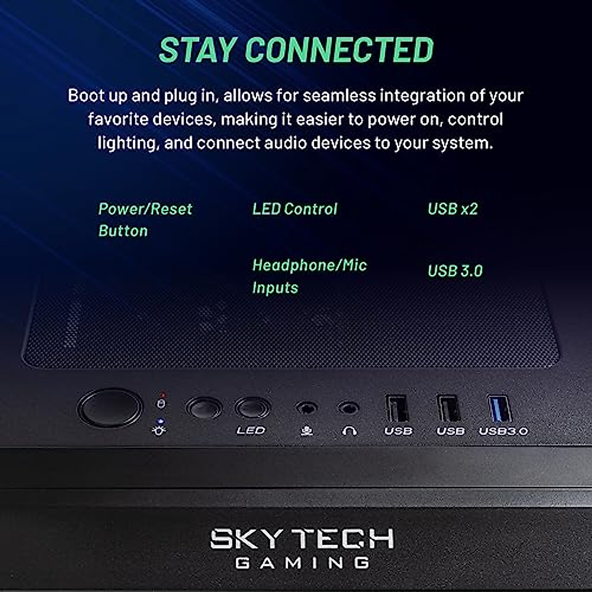 Skytech Chronos Gaming PC Desktop – AMD Ryzen 7 5700X 3.4 GHz, NVIDIA RTX 4070 Ti, 1TB NVME SSD, 16GB DDR4 RAM 3200, 750W Gold PSU, 240mm AIO, 11AC Wi-Fi, Windows 11 Home 64-bit