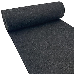 aufodara Felt Fabric 11.8 x 98.4 inch Craft Felt Fabric Roll, Felt 3mm Thick for Felt Table Mats DIY Arts & Crafts Patchwork Sewing Decorations (Grey Black)