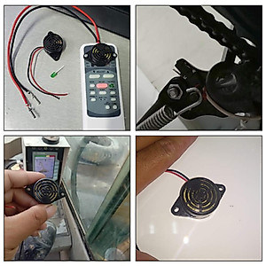 2 PCS Piezo Buzzer, Icstation Buzzer Alarm 12V Electronic Beep Buzzer 100dB Piezo Alarm Siren Continous Sound for Motorcycle Golf Cart Vehicles Car Alarm