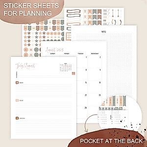 Simplified 2023 Daily Planner - Beautiful 8.5" x 10.5" Abstract Planner Notebook With Weekly And Monthly Spreads for Easy Planning - Perfect To Organize All Your Tasks and Boost Productivity