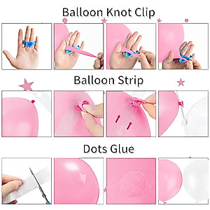 HYOWCHI Panda Party Supplies - 133 Pcs Panda Birthday Party Decorations Balloon Garland Arch, Black White Pink Theme Panda Party Decorations Balloon Arch For 1st 2nd 3rd 4th Birthday & Baby Shower