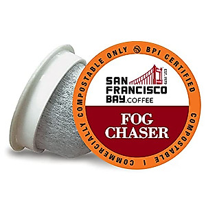 San Francisco Bay Compostable Coffee Pods - Fog Chaser (120 Ct) K Cup Compatible including Keurig 2.0, Medium Dark Roast