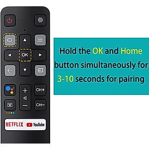 BESIA Universal RC802V Voice Remote for TCL Android TV 40S330 32S330 65Q637 55Q637 55S430 40S334 32S334 70S430 32A325 32A323 43S430 65Q637 55Q637 43S434 50S434 55S434 65S434 75S434 32P30S 50S435